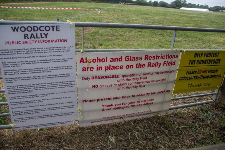 The Rally field setup begins for the 2019 Woodcote Rally